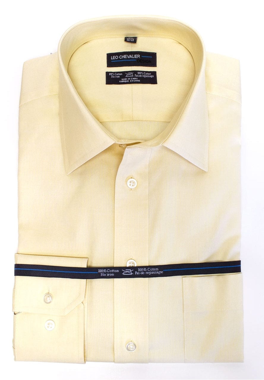 Elevate Your Style Premium Men's Cotton Dress Shirts by Leo Chevalier