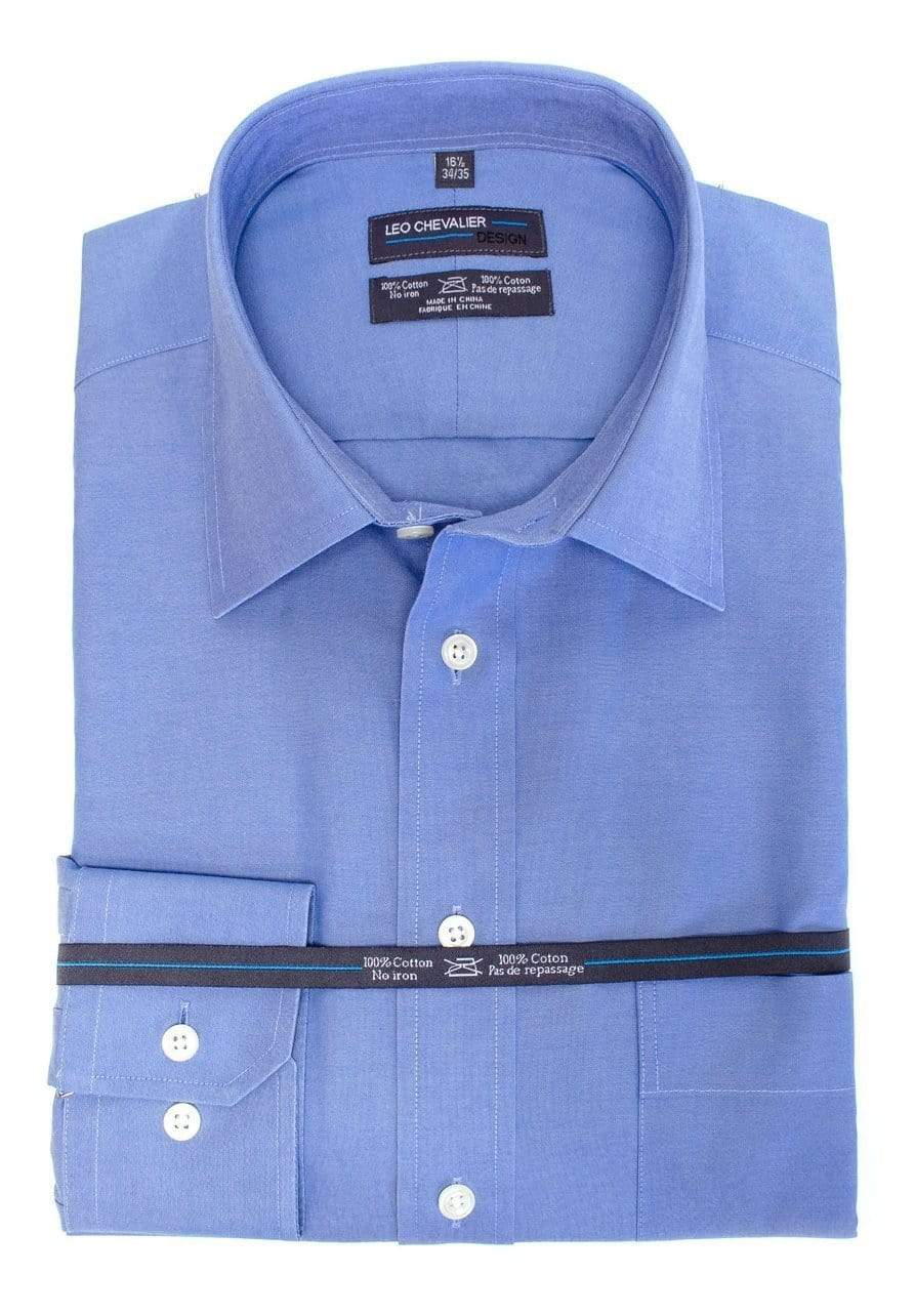 Elevate Your Style Premium Men's Cotton Dress Shirts by Leo Chevalier